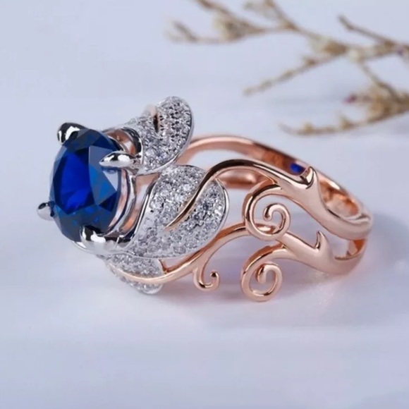 Jewelry | Blue Rose Ring | Poshmark